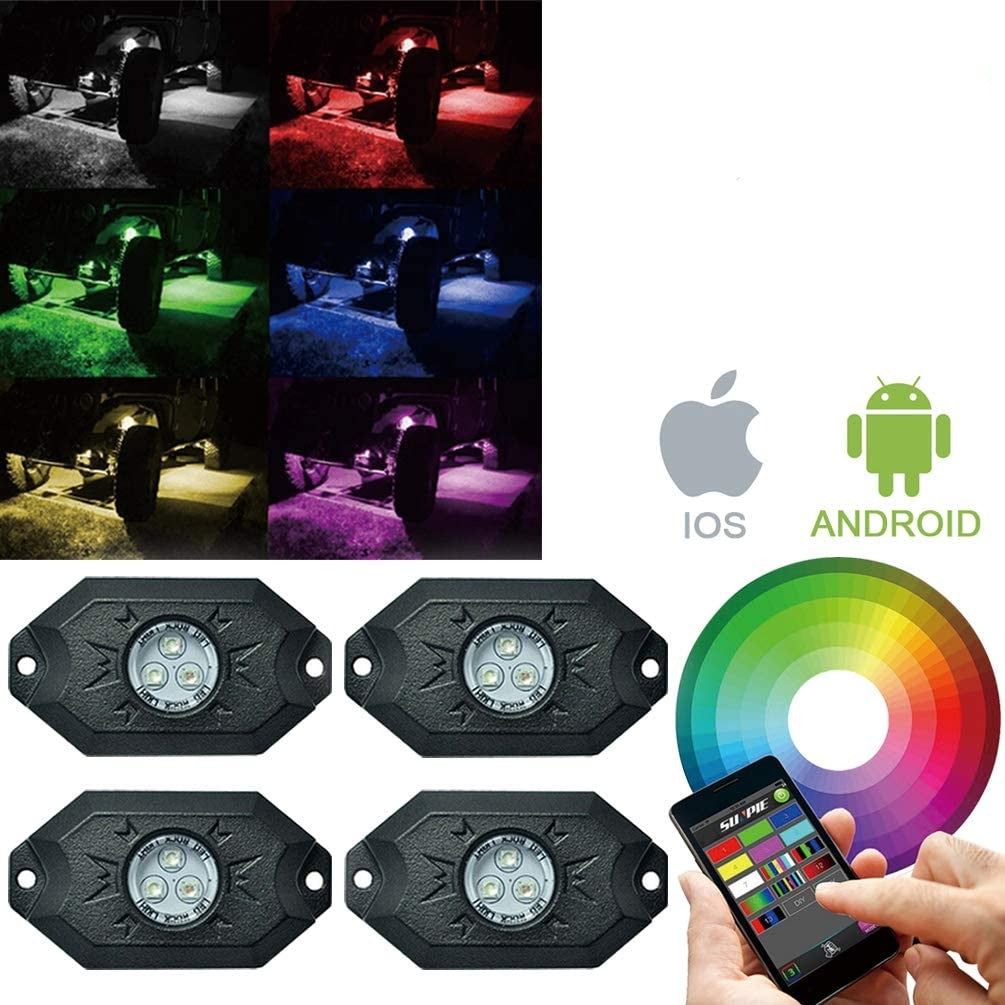 RGB LED Rock Lights - 4 Pod Lights – OffGrid Store