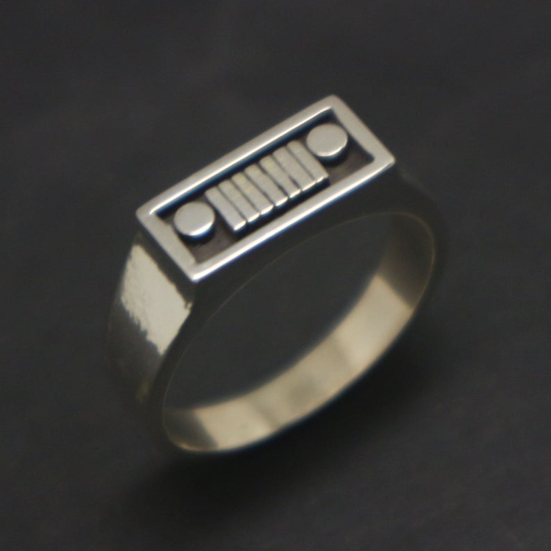 Silver Jeep Ring for Men – OffGrid Store